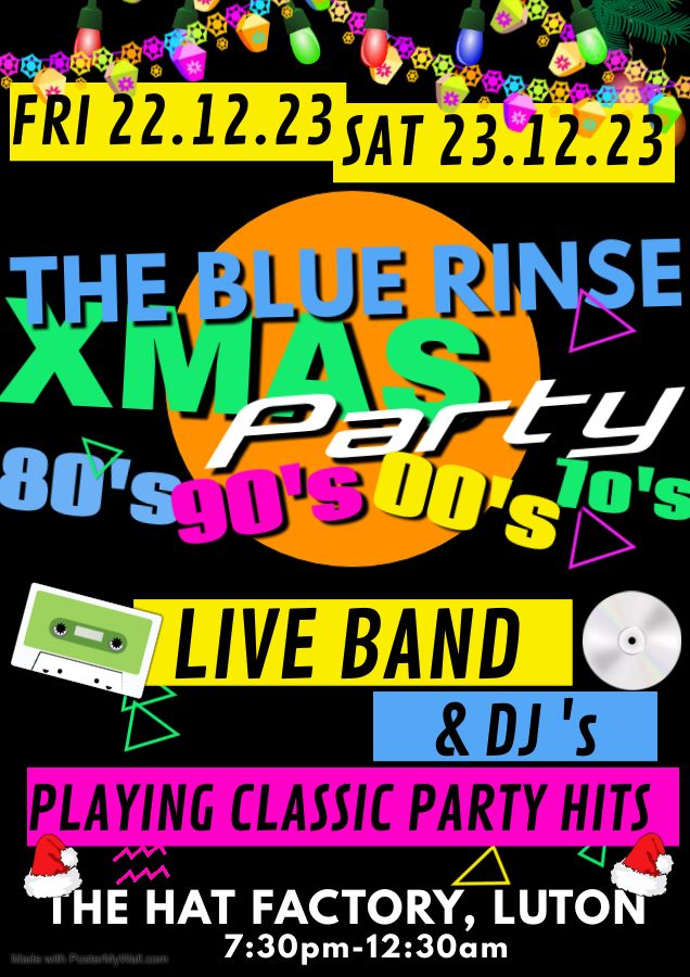 THE BLUE RINSE LIVE THIS CHRISTMAS, Hat Factory Arts Centre, Luton, 22 ...