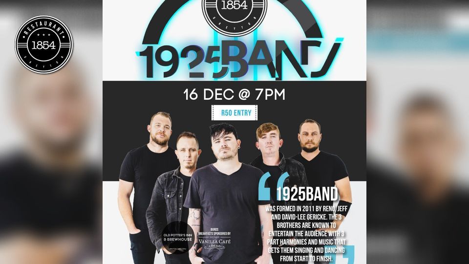 1925 Band - LIVE @ 1854 Restaurant, 1854 Restaurant, Breede River, 16 ...