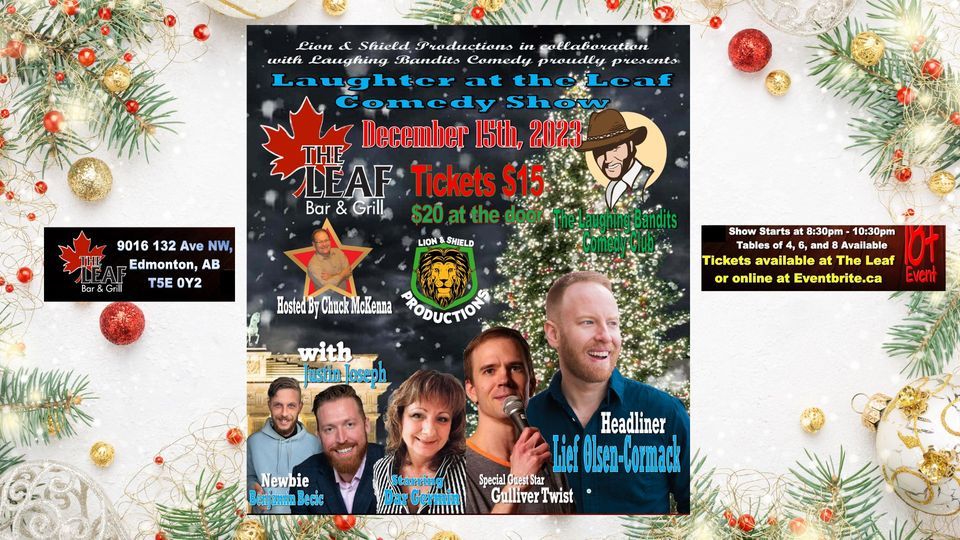 Laughter at The Leaf, The Leaf Bar & Grill, Edmonton, December 15 2023 ...