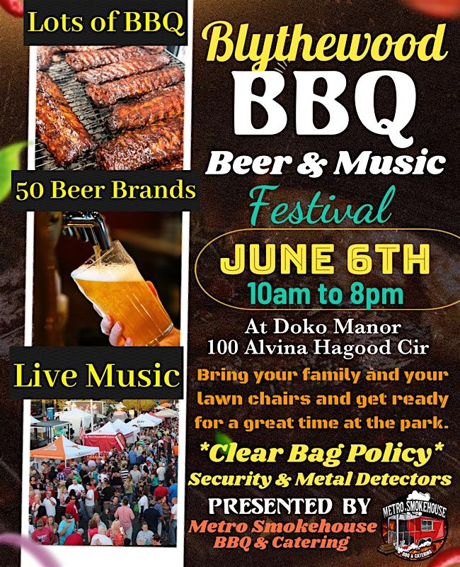 Blythewood BBQ Beer & Music Festival, Doko Manor, Blythewood, 6 June ...