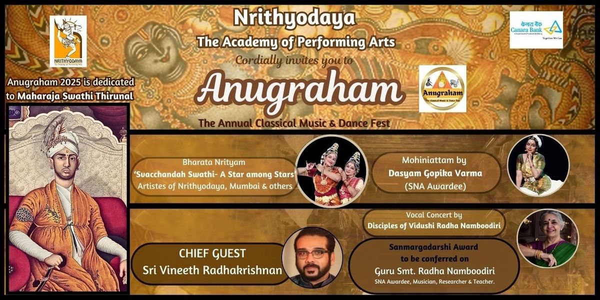 ANUGRAHAM - The Classical Music & Dance Festival, Mahakavi Kalidas ...