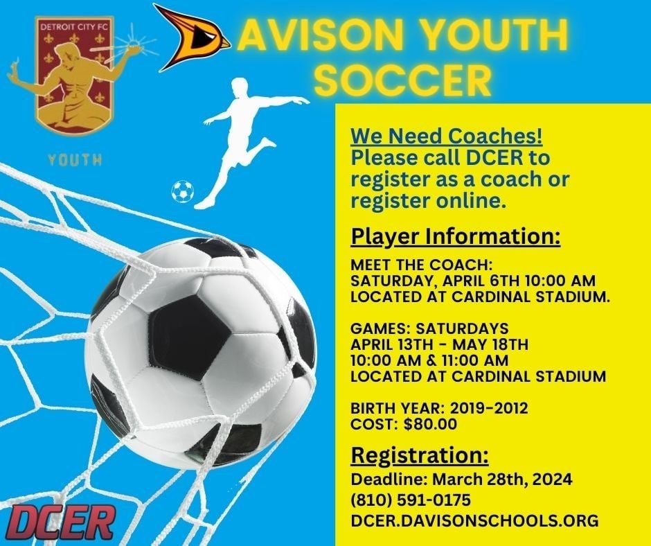 Davison Youth Soccer, Davison High School, April 6 2024 | AllEvents.in Davison Youth Soccer, Davison High School, April 6 2024 | AllEvents.in