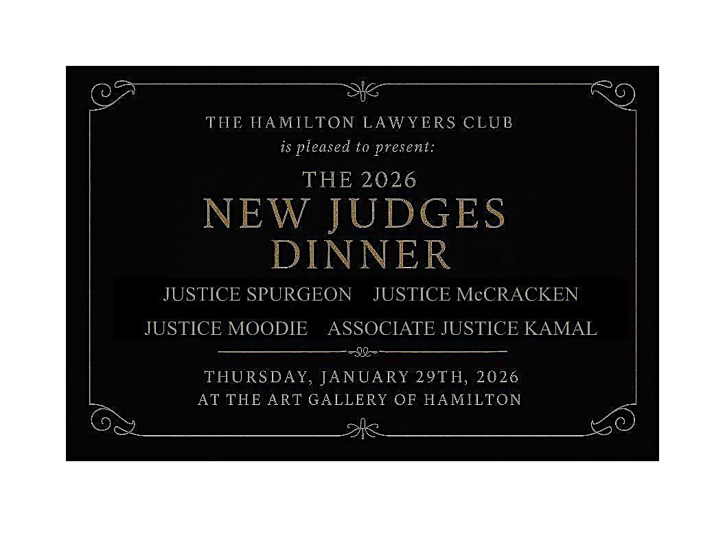 2026 New Judges Dinner, Art Gallery of Hamilton, 29 January 2026 ...