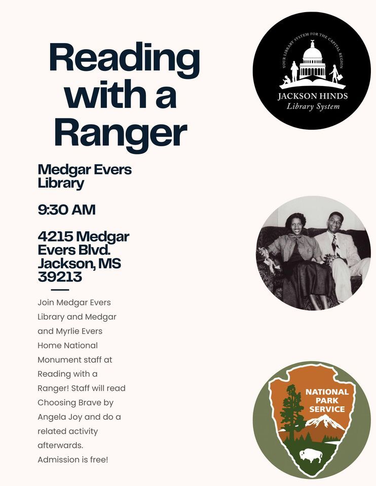 Reading with a Ranger, Medgar Evers Boulevard Library, Jackson, 22 ...
