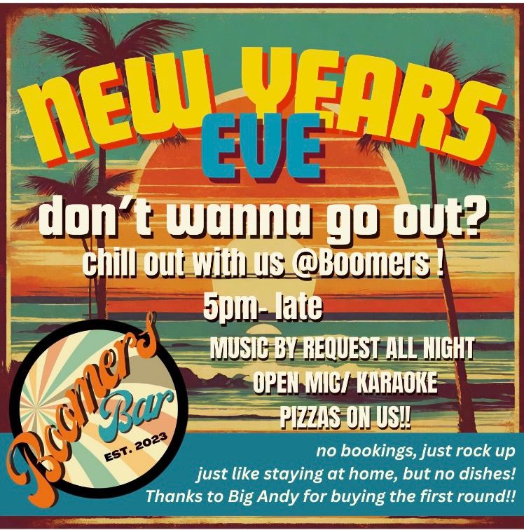 New Year’s Eve at home , Boomers Bar, Mclaren Flat, December 31 2023 ...