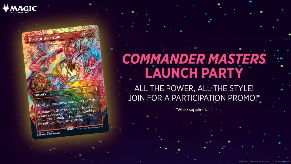 MTG Commander Masters Launch Party Draft, Eclectic Games, Reading, 4 ...
