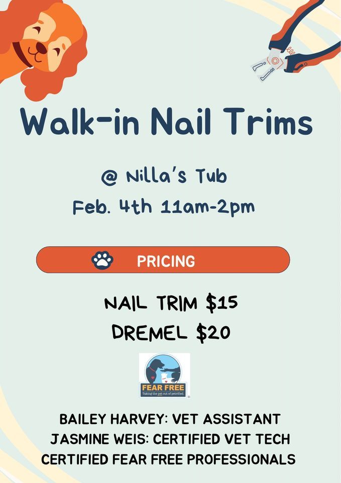 Walk-in Nail Trims, Nilla's Tub, DIY Dog Wash and Health Food Store for ...