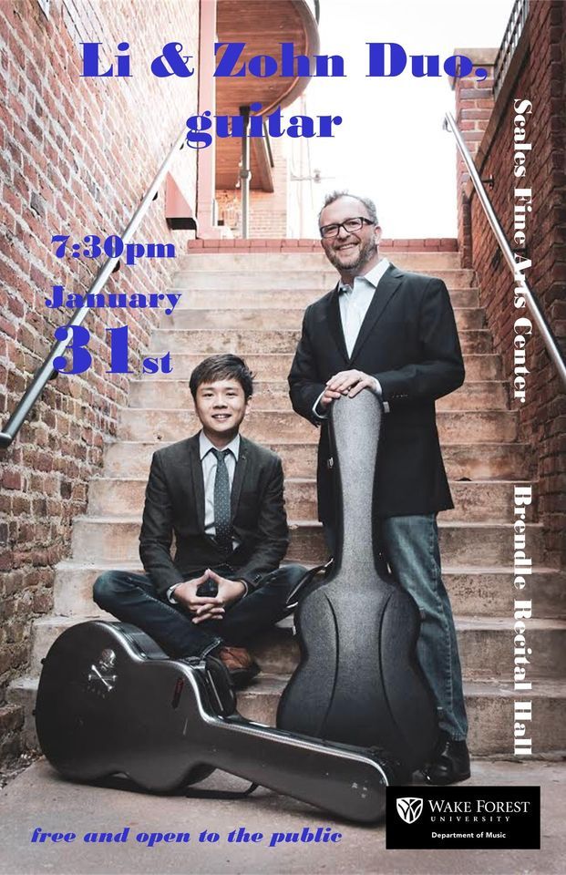 Li & Zohn Guitar Duo, Scales Fine Arts Center, Winston Salem, January ...