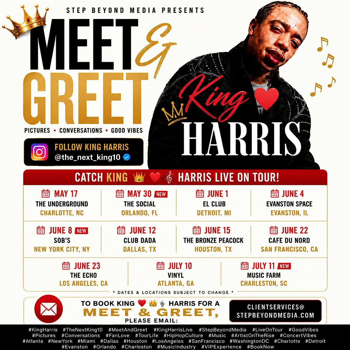 KING HARRIS MEET & GREET - THE FOREVER LASTING TOUR, The Social ...