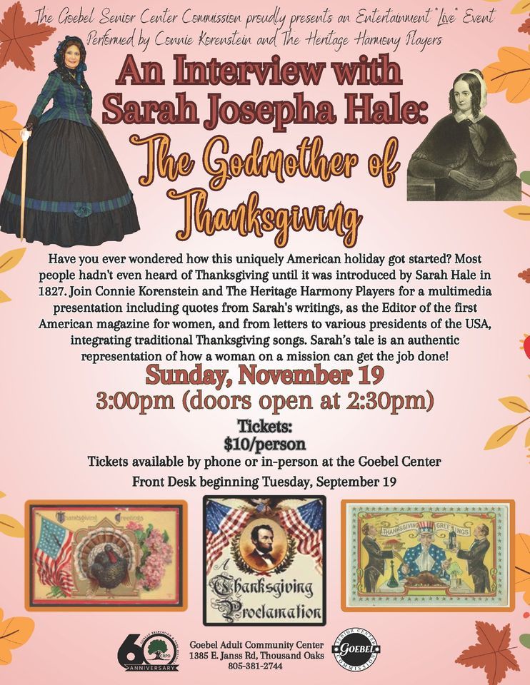 An Interview with Sarah Josepha Hale: The Godmother of Thanksgiving ...