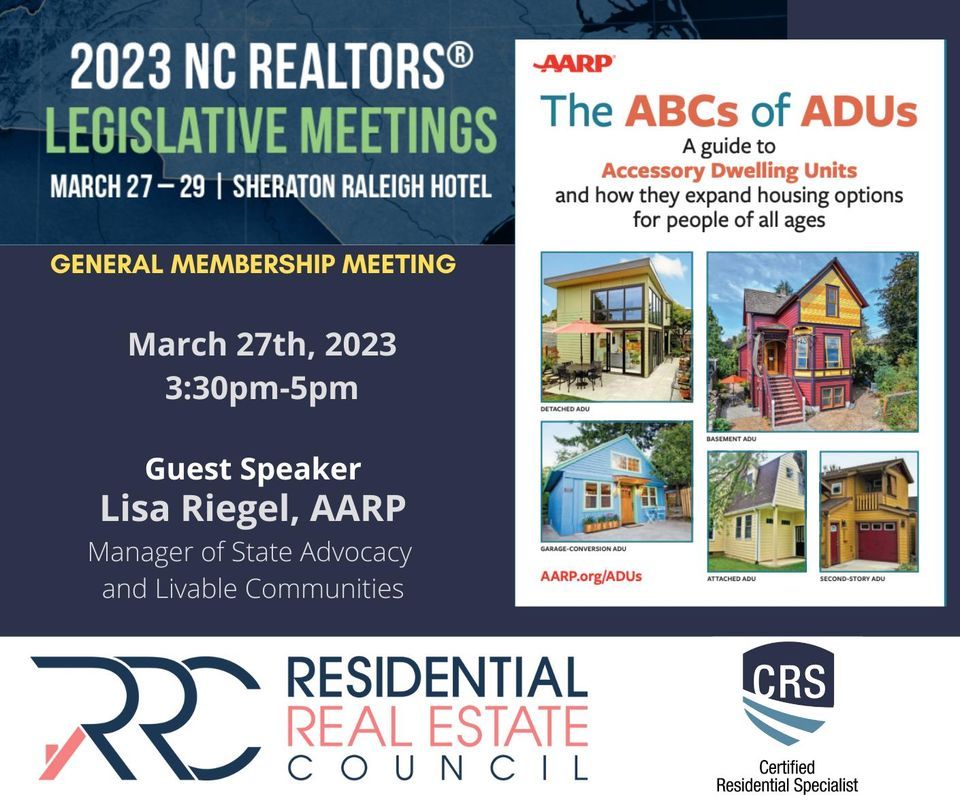 General Membership Meeting - The ABCs of ADUs, Sheraton Raleigh Hotel ...