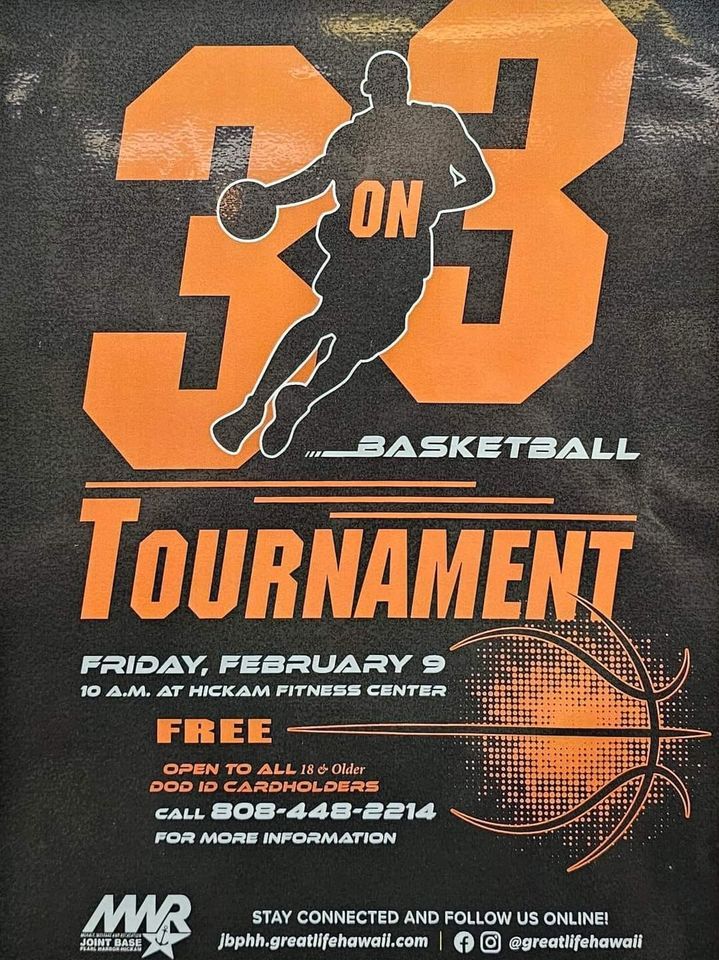 3 on 3 Basketball , Hickam AFB fitness center, Honolulu, 9 February ...