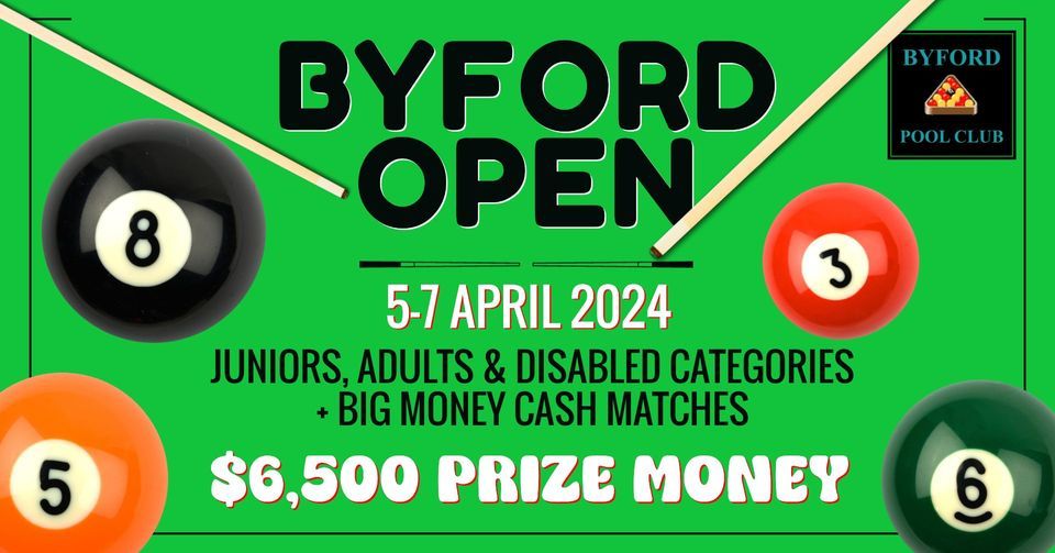 Byford Open - 8 Ball Pool Event, 88 Linton Street North Byford, Perth ...