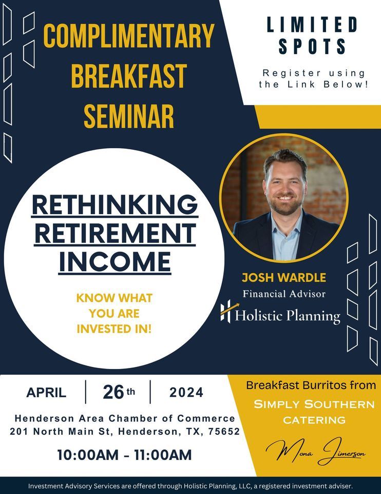 Complimentary Breakfast Seminar - Rethinking Retirement Income ...