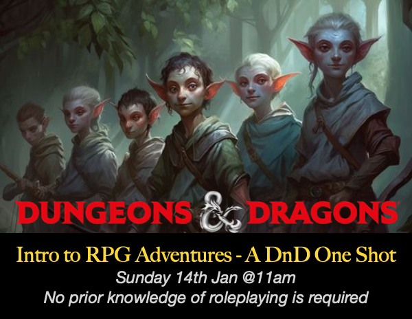 Intro to RPG Adventures - A DnD One Shot, Incom Gaming, Cheltenham ...