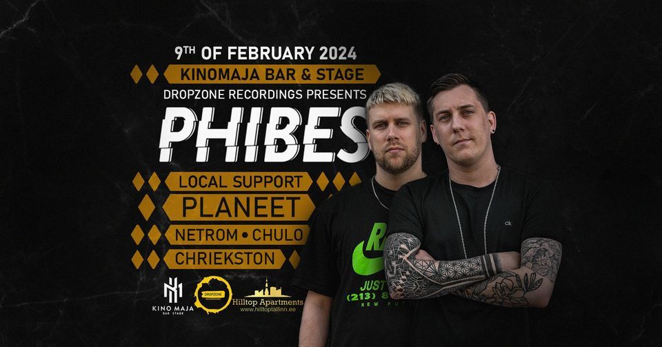 PHIBES @ DropZone, Kinomaja - Bar & Stage, Tallinn, 9 February to 10 ...