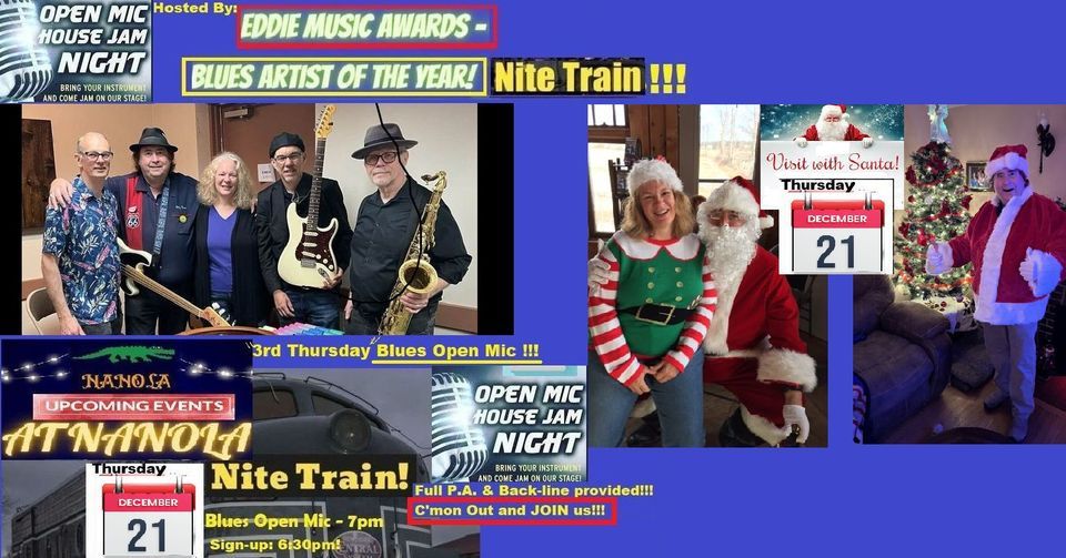Nanola presents 3rd Thursday Open Mic w/ Santa & Award winning Nite ...
