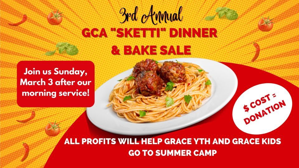 3rd Annual "Sketti" Dinner & Bake Sale, 3101 N Gretna Rd, Branson, MO ...