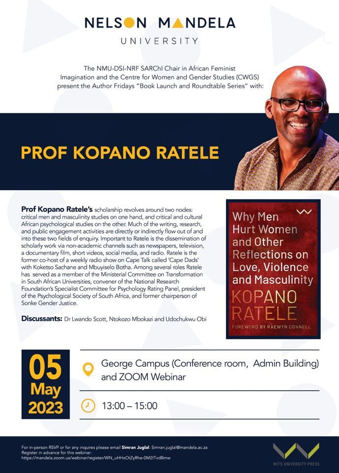 Author Fridays “Book Launch & Roundtable Series” with Prof Kopano ...