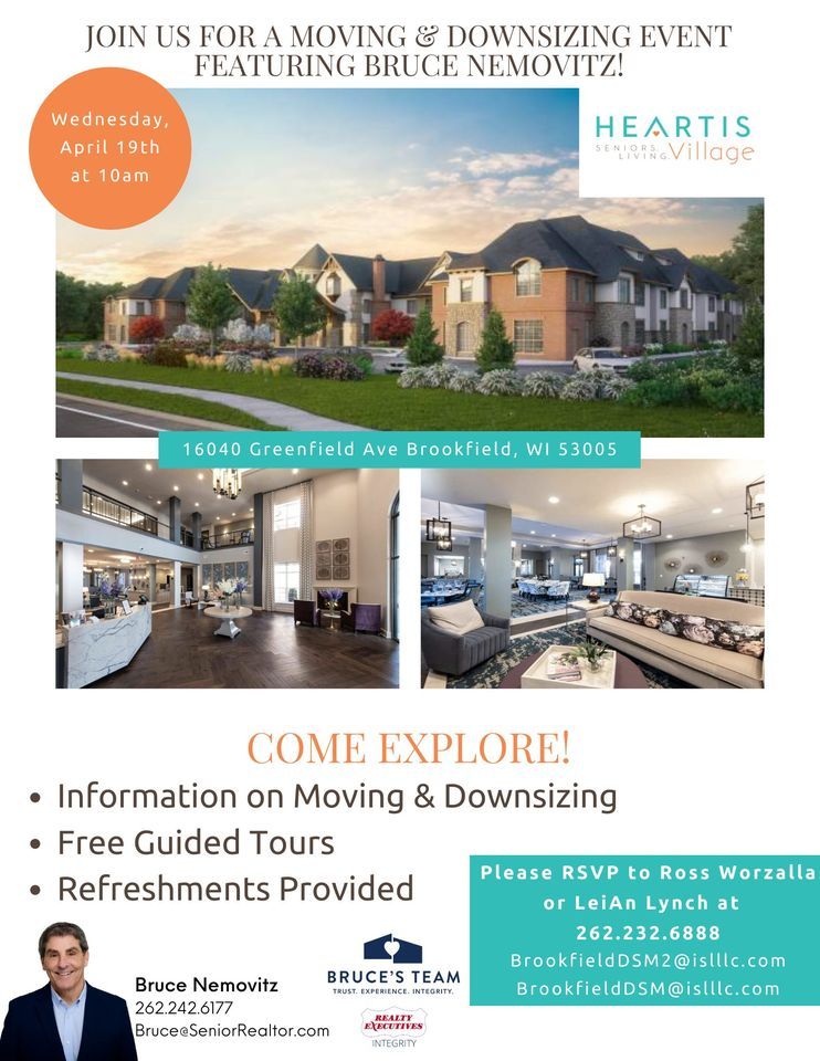 Moving & Downsizing Event Featuring Bruce Nemovitz, Heartis Senior ...