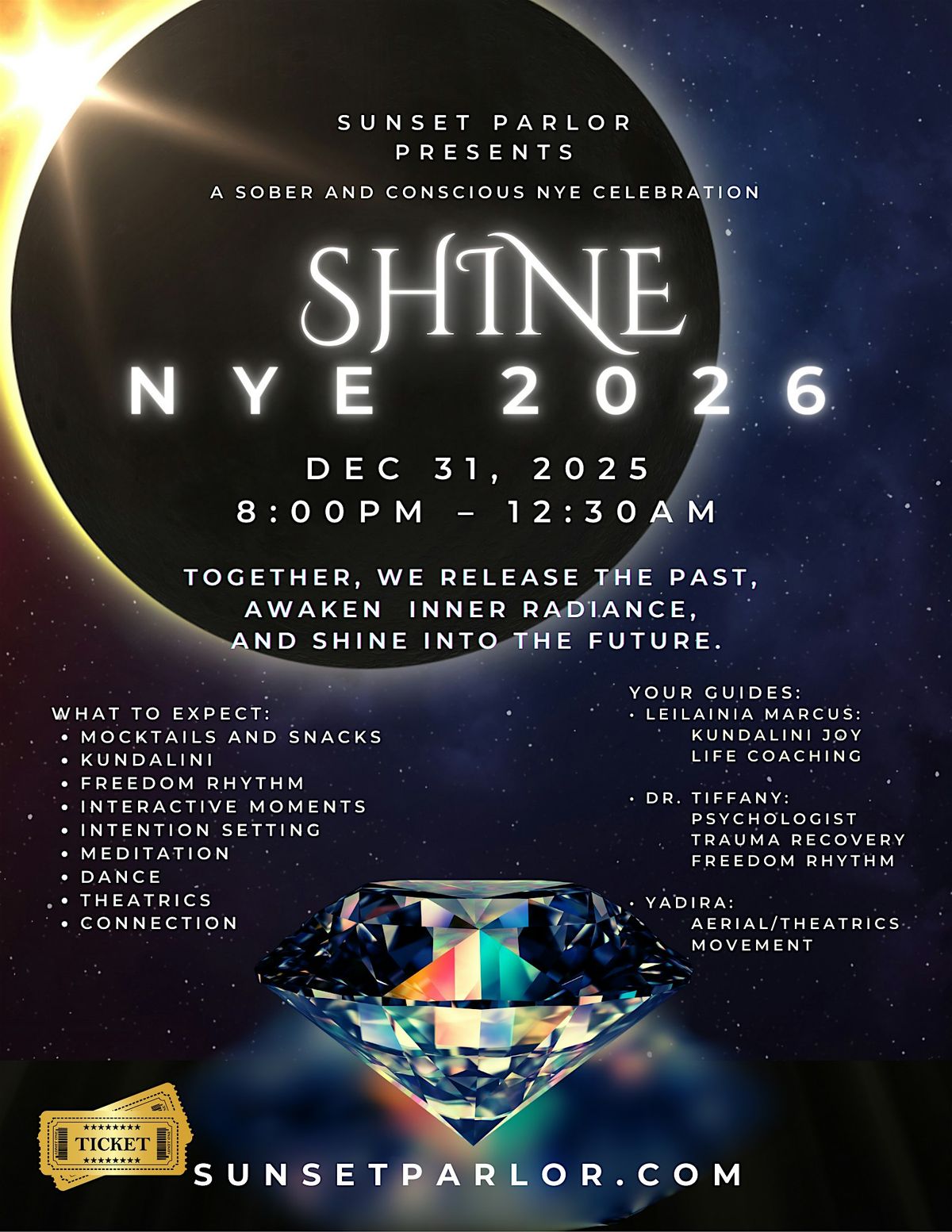 SHINE: A Sober & Conscious New Years Eve Celebration at Sunset Parlor ...