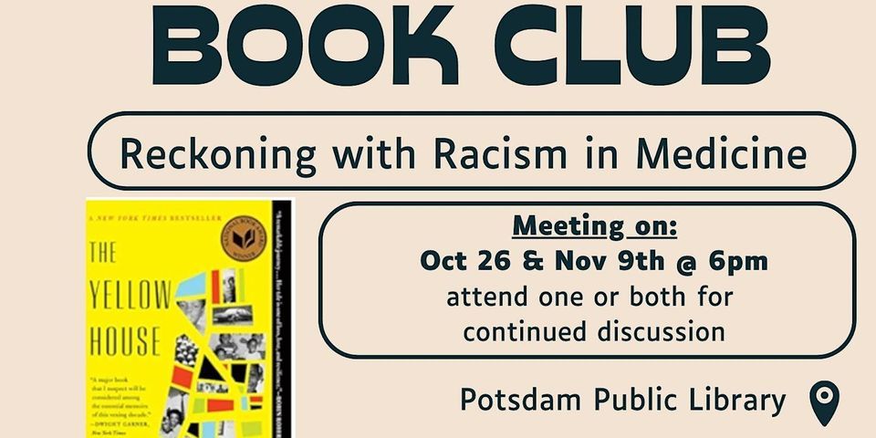 Reckoning with Racism in Medicine Book Club, 2 Park St,Potsdam,13676,US ...