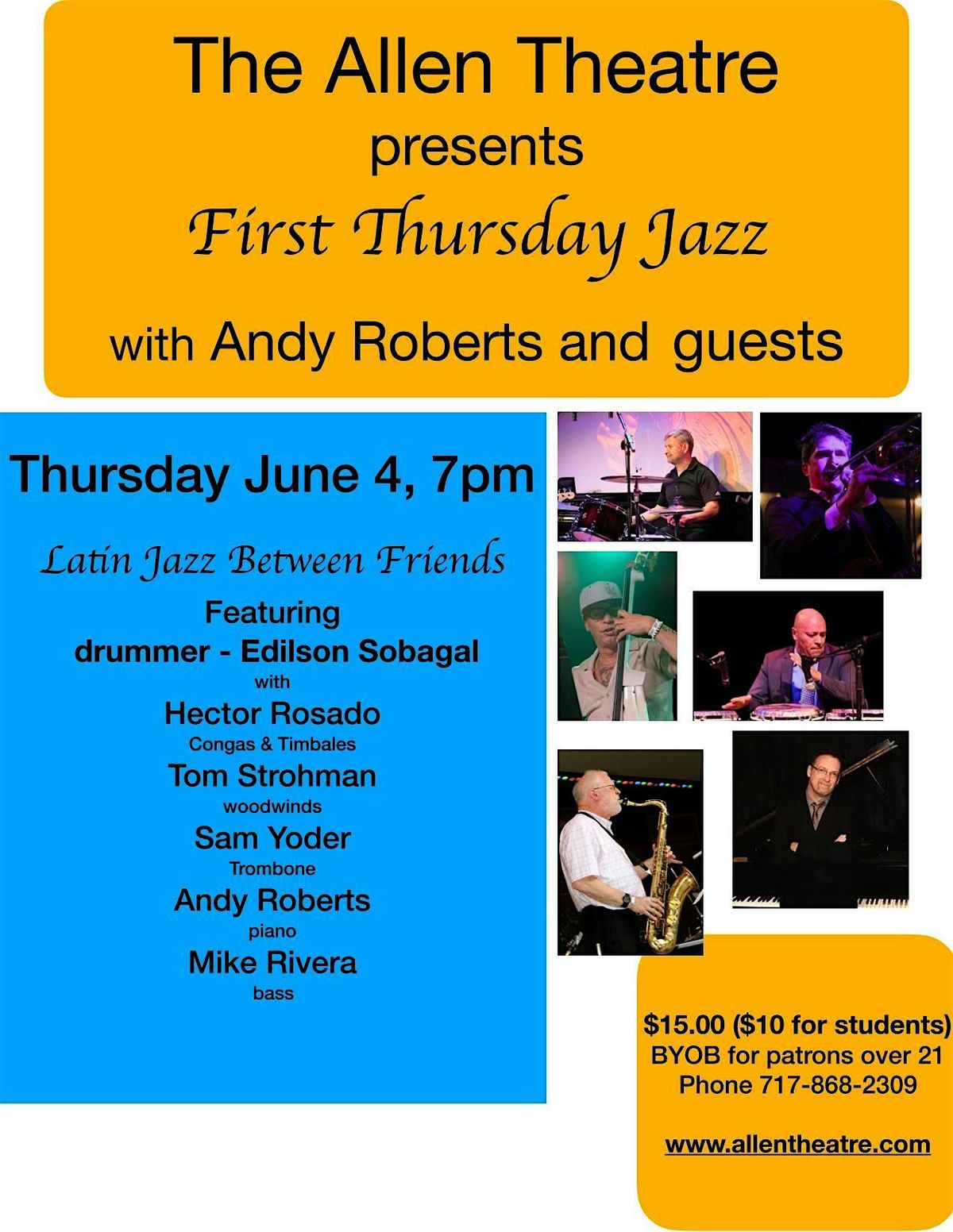 First Thursday Jazz - Featuring Latin Jazz!, Allen Theatre, Annville, 4 ...