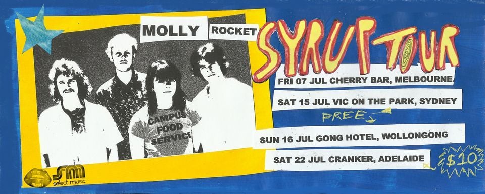 Molly Rocket Syrup Tour - Crown & Anchor, Kaurna/Adelaide, Crown and ...