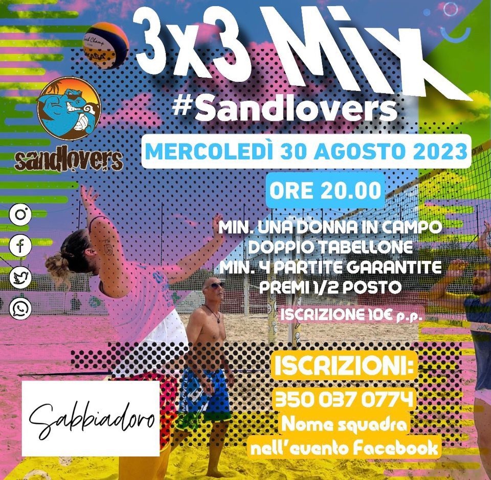 3x3 Mix #Sandlovers , Sabbiadoro Ladispoli, Ostia Antica, August 30 ...