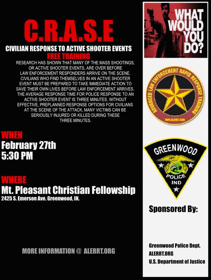 CRASE Safety Training, 2425 S Emerson Ave, Greenwood, IN, 27 February ...