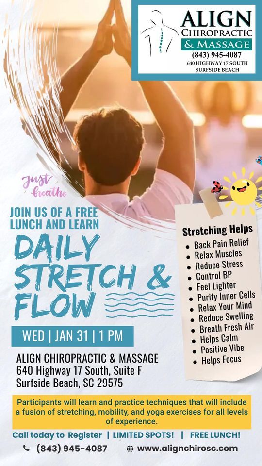 FREE Lunch and Learn: Daily Stretching Techniques, Align Chiropractic ...
