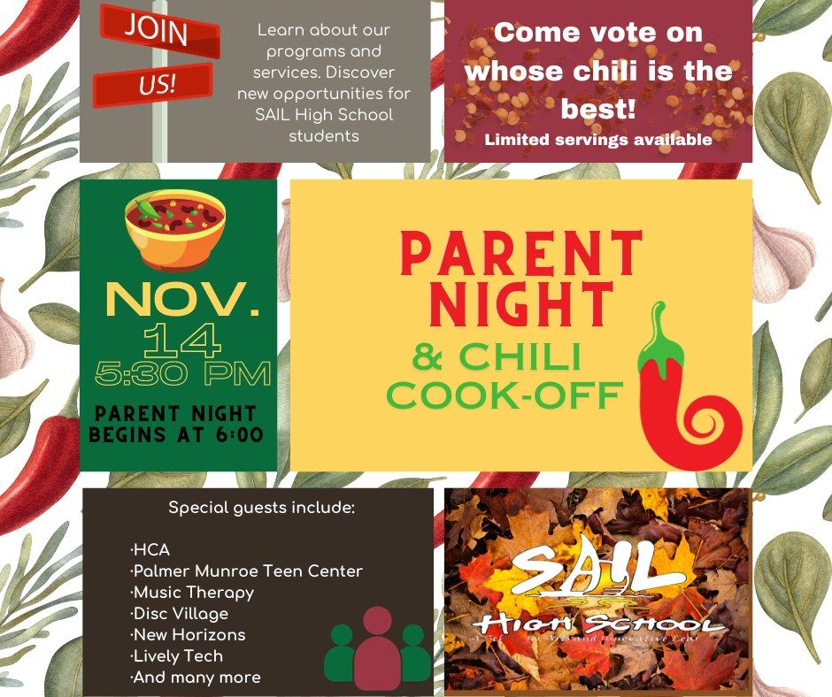 Parent Night - Chili Cookoff!, Sail High School, Tallahassee, 14 ...