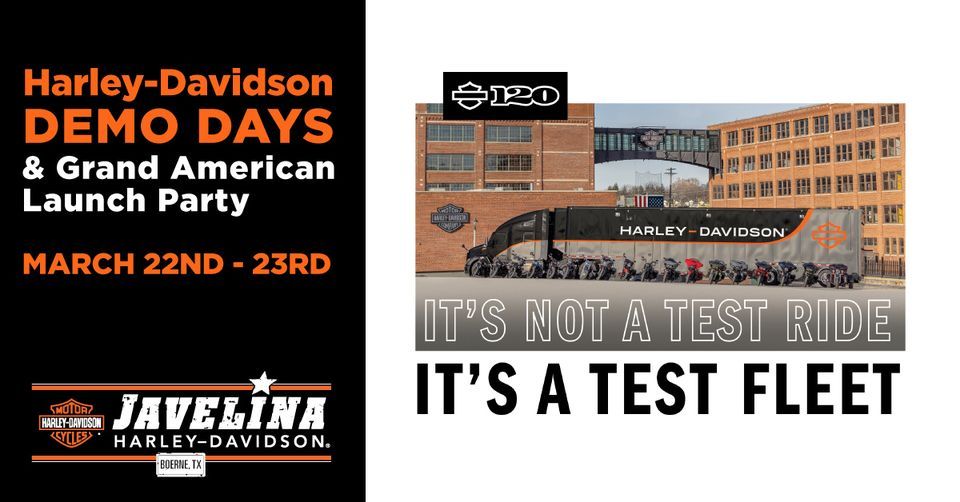 JHD DEMO DAYS & GRAND AMERICAN LAUNCH, 29078 I-10 West Exit 546, Boerne ...