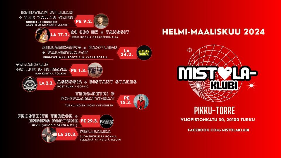 MISTOLA-KLUBI: Nelijalka, Pikku-Torre, Turku, 30 March 2024 | AllEvents.in