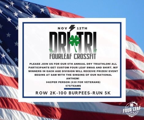 6th Annual Dri Tri, Four Leaf CrossFit, Wesley Chapel, 6 January 2024 ...