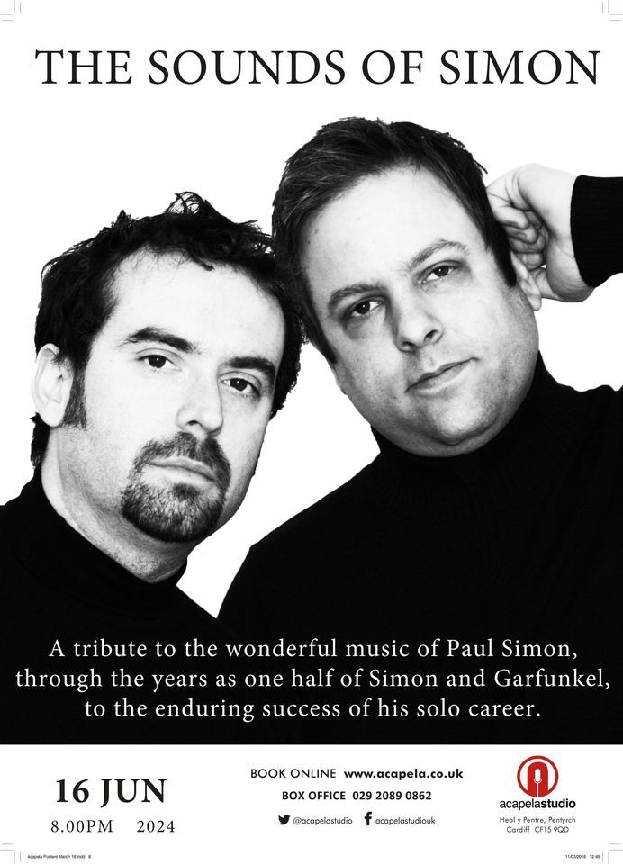 The Sounds of Simon - Tribute to Simon and Garfunkel, Acapela Studio ...