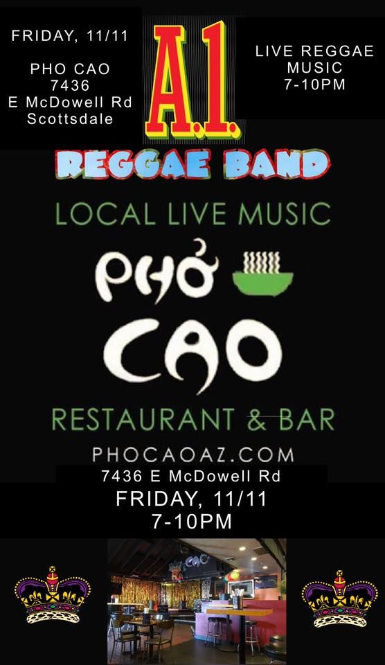 Friday Night Reggae Party at Pho Cao Scottsdale / With Petey Walkalove ...