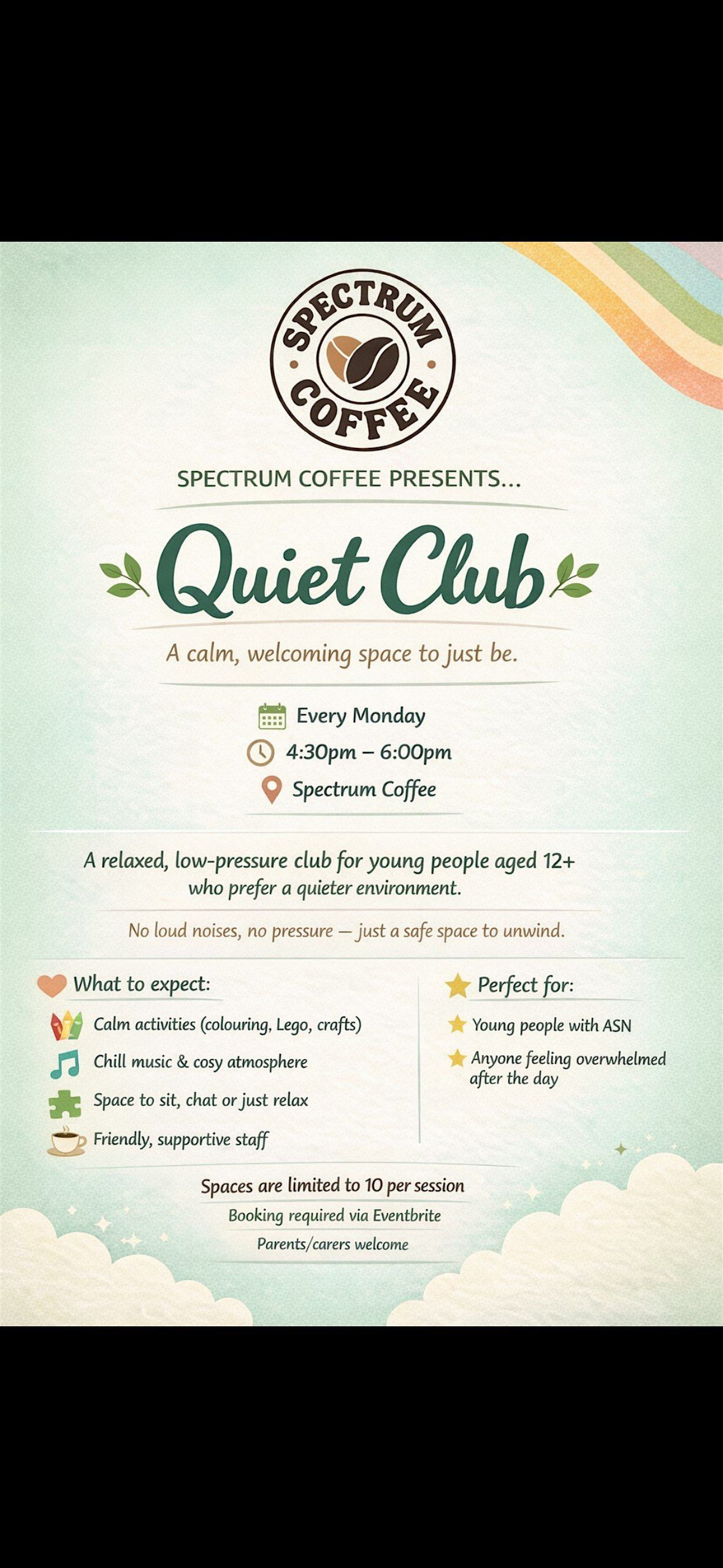 Spectrum coffee Quiet club, G82 3PD, Dumbarton | AllEvents