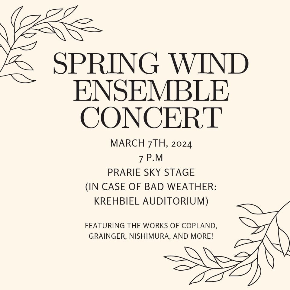 Spring Wind Ensemble Concert , Prairie Sky Stage, Edmond, 7 March 2024 ...