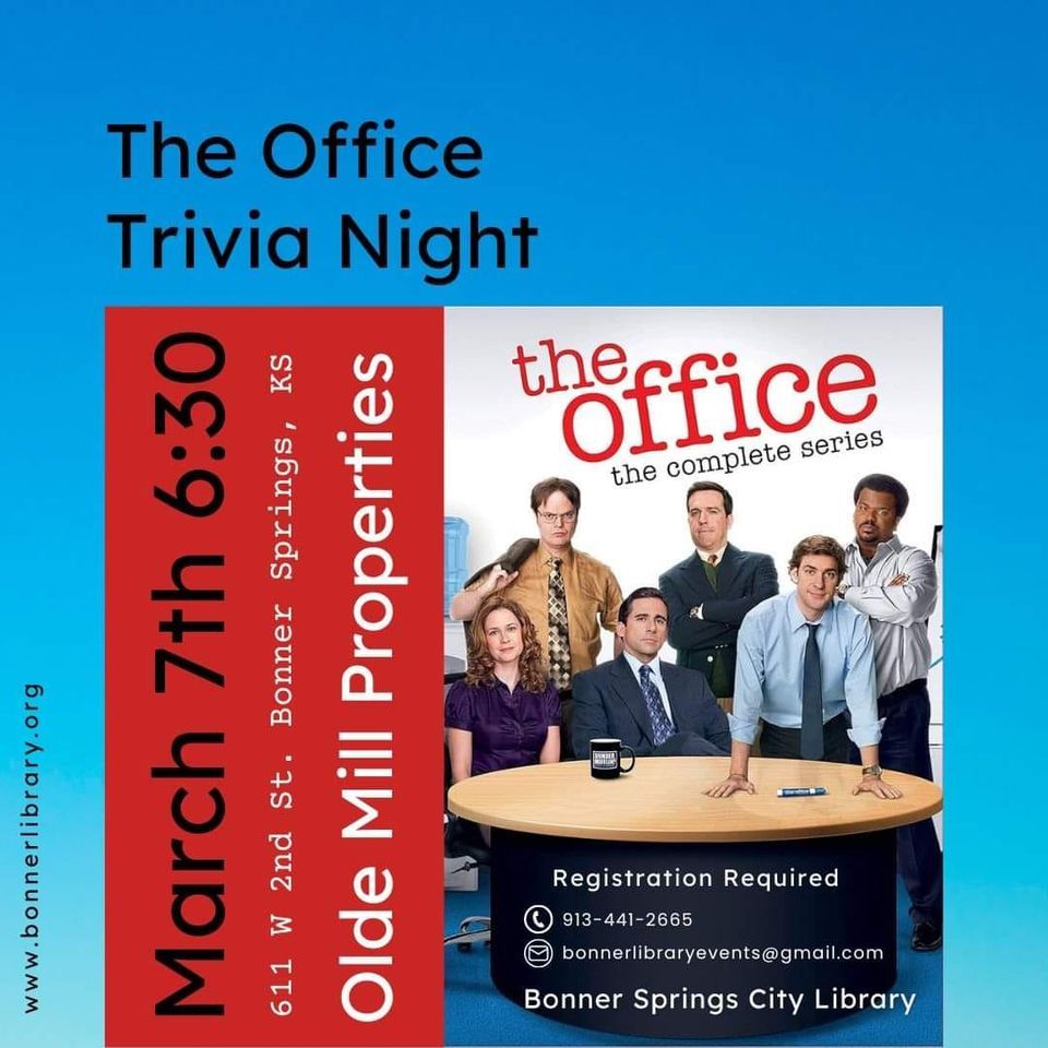 The Office Trivia Night , Ten & Two Coffee Bar, Bonner Springs, 7 March ...